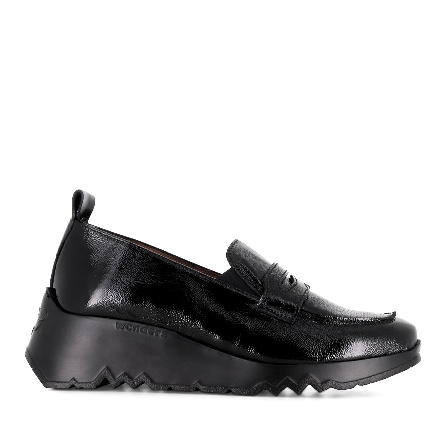 EVELYN E-6712 - BLACK BLACK PATENT – Evans Shoes